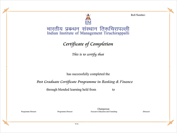 Post Graduate Certificate Programme in Banking & Finance | IIM ...